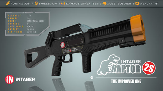 Intager Raptor 2S is lasergame 2.0 - eXtreme lasergame